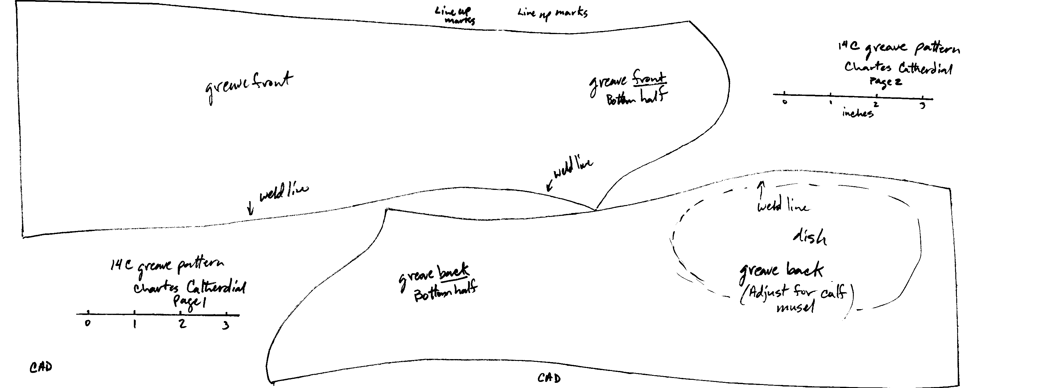Armour Archive -- Pattern Archive: Greaves by Cad
